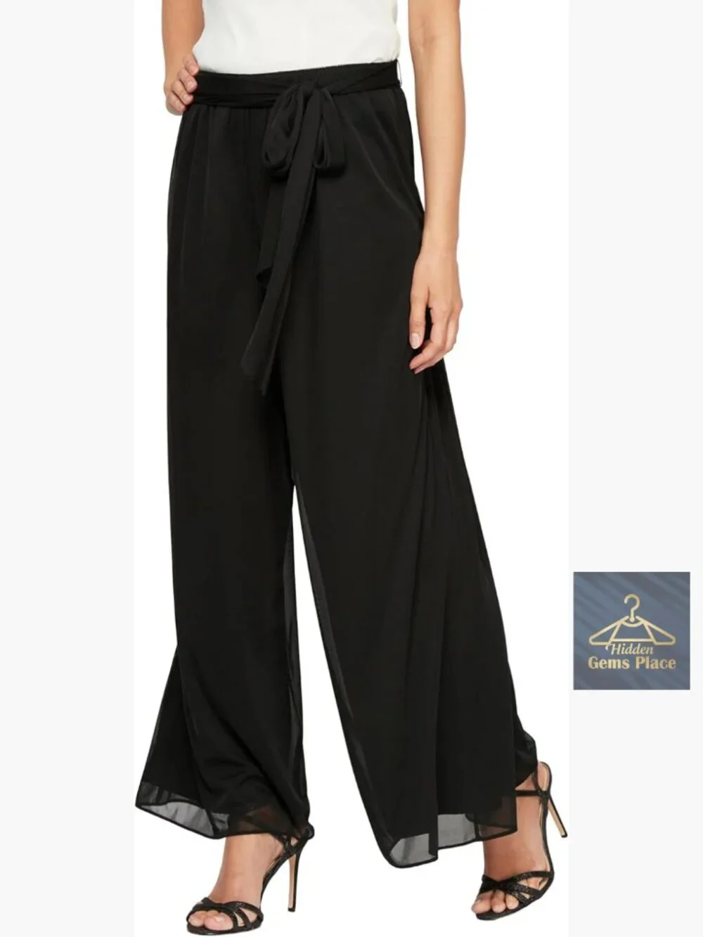 Pants & Jumpsuits | Wide Leg Chiffon Dress Pant Mother Of The Bride ...